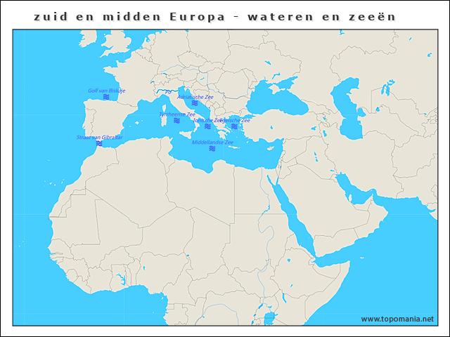 Kaart Van Wateren In Het Midden Oosten