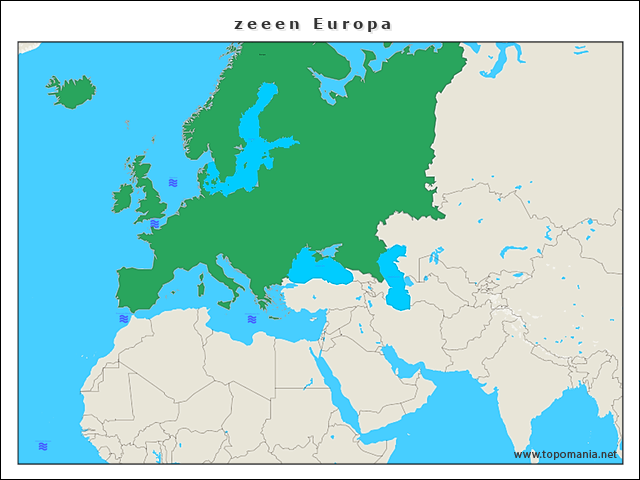Topografie zeeen Europa | www.topomania.net