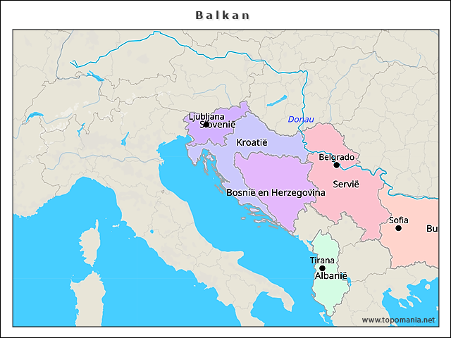 Topografie Balkan | www.topomania.net