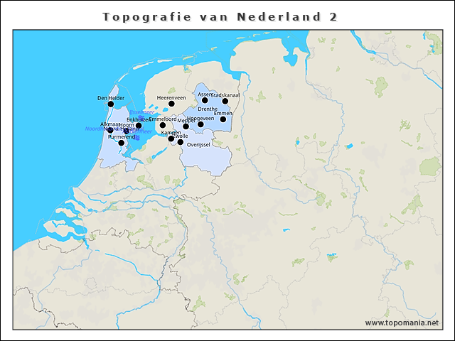 Topografie Topografie van Nederland 2 | www.topomania.net