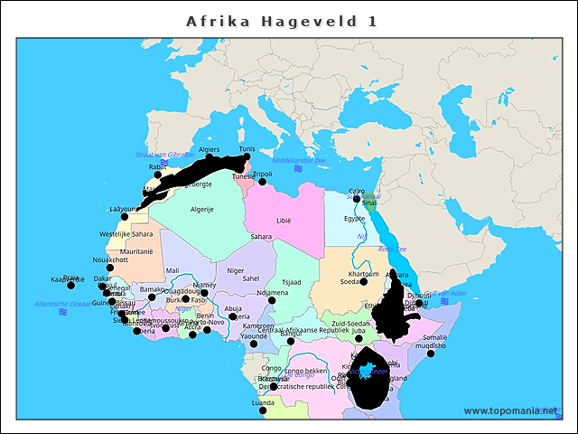 Topografie Afrika Hageveld 1 | www.topomania.net