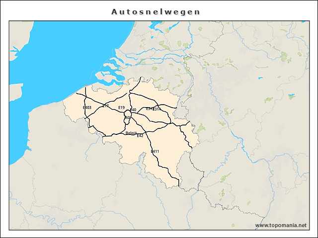 Topografie Autosnelwegen | www.topomania.net