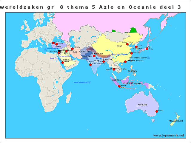 Topografie wereldzaken gr 8 thema 5 Azie en Oceanie deel 3 | www ...