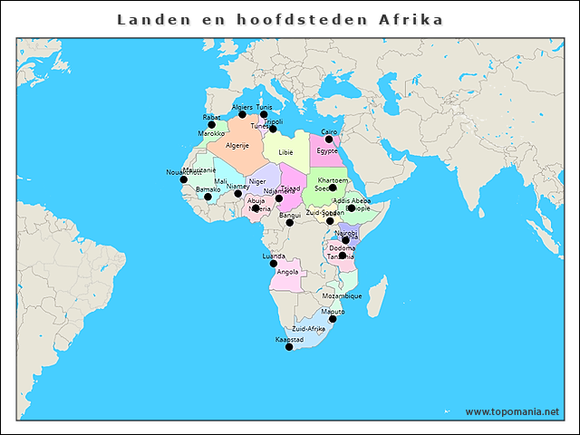 Spaanstalige Landen En Hoofdsteden In Afrika