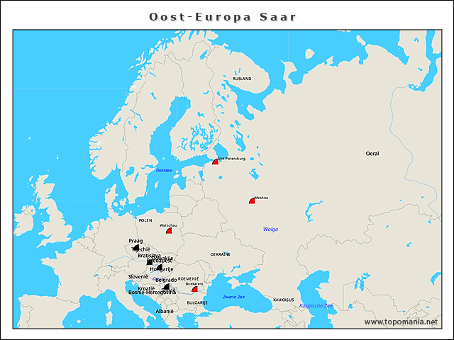 Topografie Oost-Europa Saar | www.topomania.net