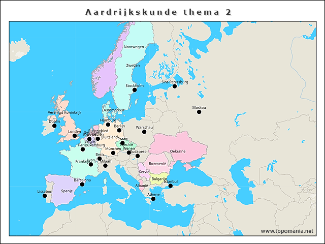 Topografie Aardrijkskunde thema 2 | www.topomania.net