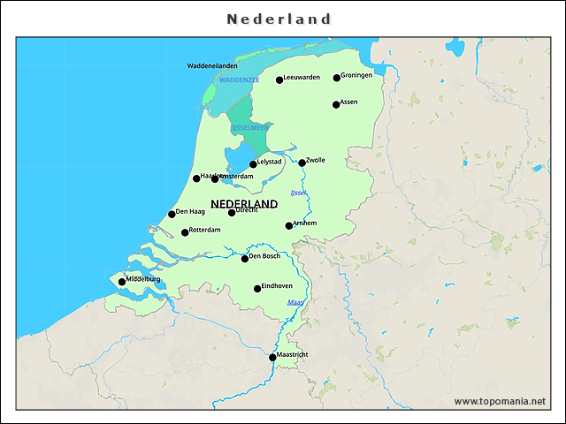 Topografie Nederland | www.topomania.net