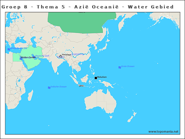 Topografie Groep 8 - Thema 5 - Azië Oceanië - Water Gebied | www ...