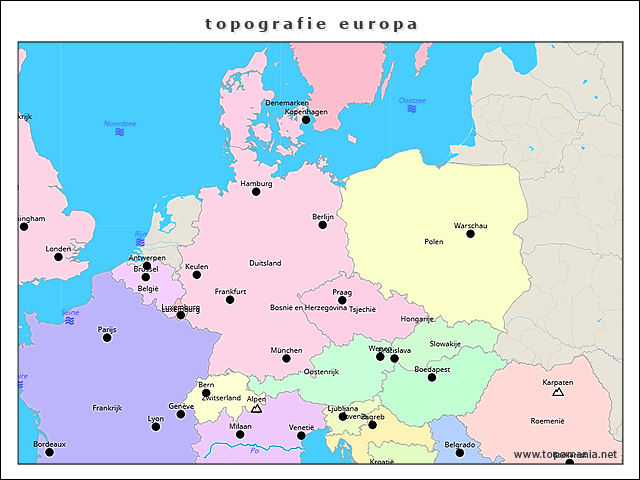 Topografie topografie europa | www.topomania.net