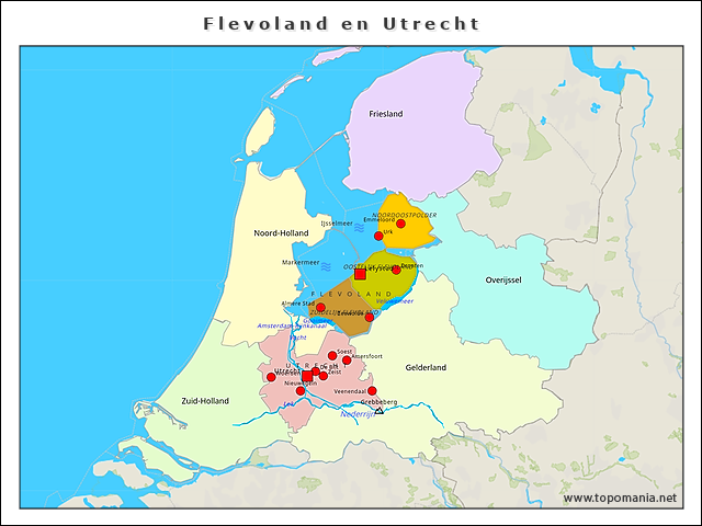 Topografie Flevoland en Utrecht proefwerk | www.topomania.net
