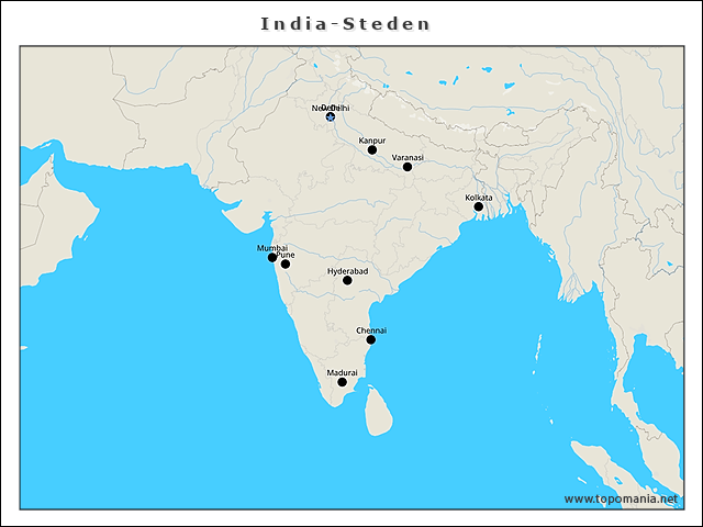 Topografie India-Steden | www.topomania.net