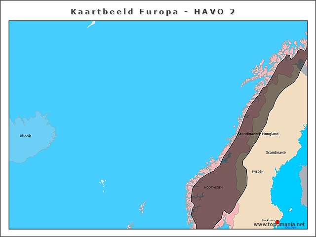 Topografie Kaartbeeld Europa - HAVO 2 | www.topomania.net