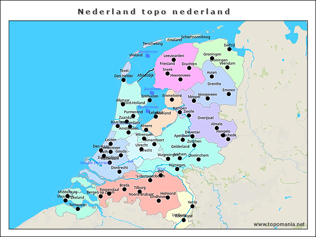 Topografie Nederland topo nederland | www.topomania.net