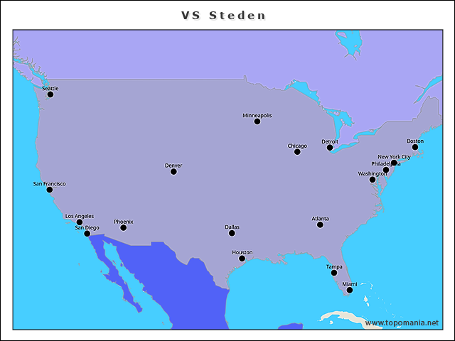 Topografie VS Steden | www.topomania.net