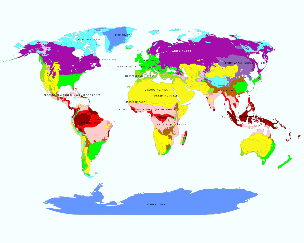 Topografie Wereld Klimaten | www.topomania.net