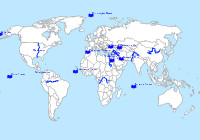 Topografie Zeeën en rivieren Wereld AHO | www.topomania.net