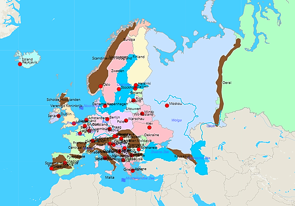 Topografie Europa - alles | www.topomania.net