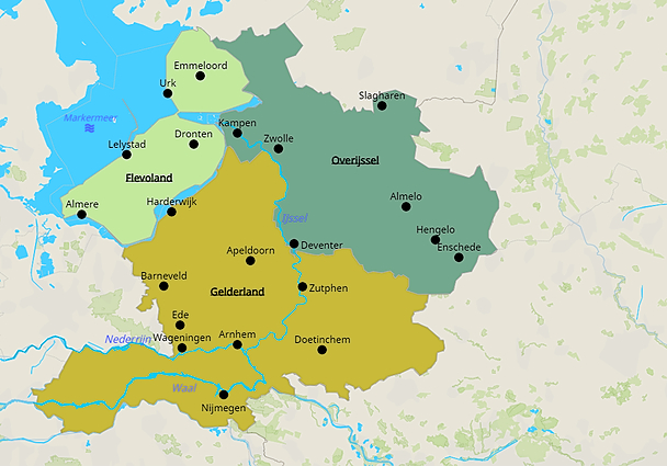 Topografie Oost Nederland | www.topomania.net