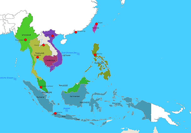 Topografie Zuidoost-Azie toets | www.topomania.net