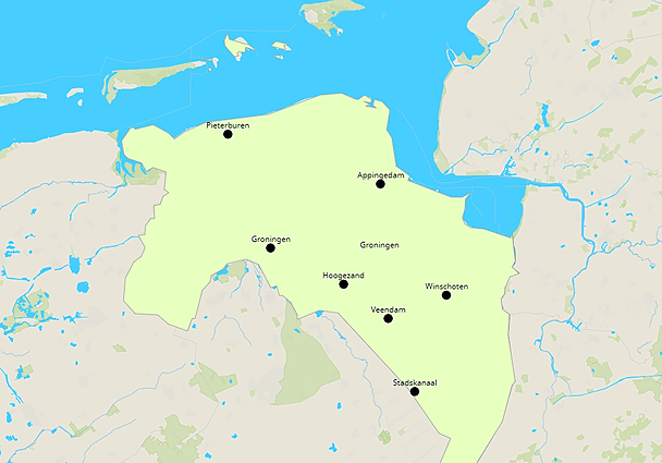 Topografie Groningen plaatsen | www.topomania.net