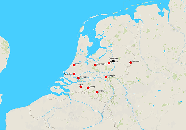 Topografie Nederland provincies hoofdsteden en grote steden | www ...