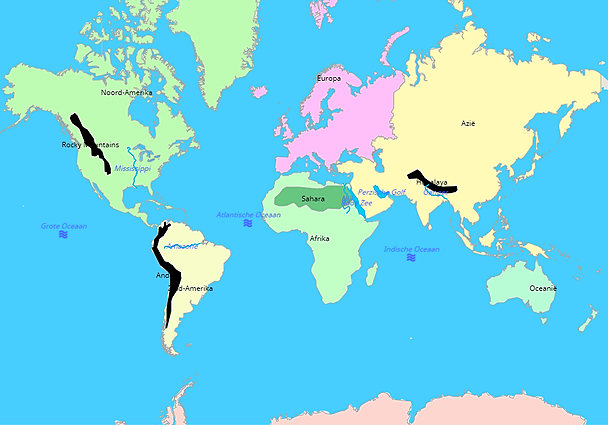 Geography Blink topo wereld toets A | www.topomania.net