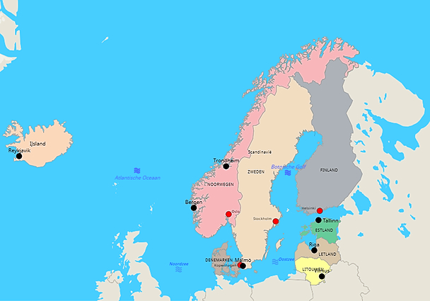 Geography topo Noord-Europa | www.topomania.net