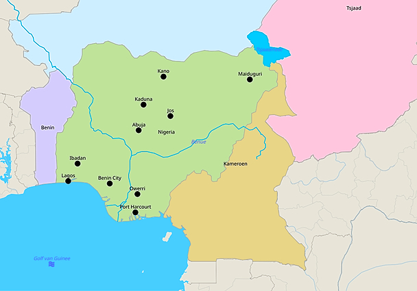 Topografie Nigeria de Geo 3 vwo | www.topomania.net