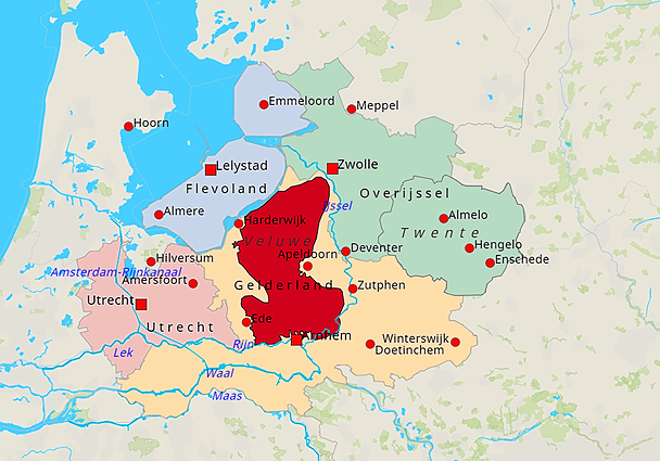 Topografie Midden-Nederland Sterrenpalet | www.topomania.net