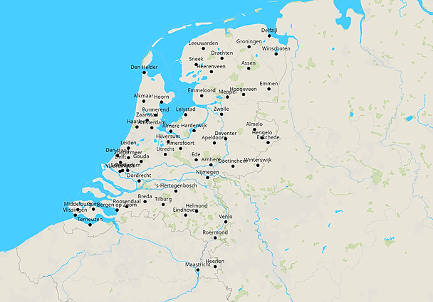 Topografie Nederland plaatsen, BuiteNLand 1 HV | www.topomania.net
