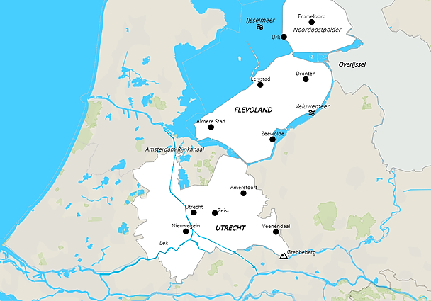 Topografie Flevoland en Utrecht Bg | www.topomania.net