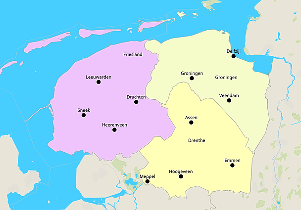 Geography 4 Drenthe, Groningen, Friesland | www.topomania.net