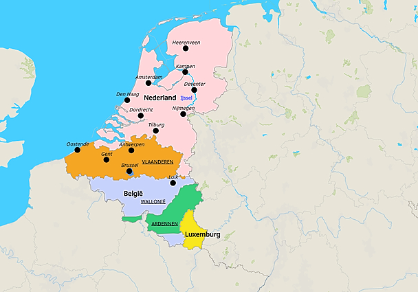 Topografie Topo over de Benelux | www.topomania.net