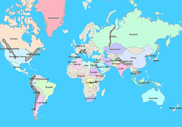 Topografie Klas 2 Aardrijkskunde - Wereld deel 1 | www.topomania.net